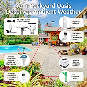 Ambient Weather WS-1965 WiFi Weather Station w/Remote Monitoring and Ambient Weather Network Access