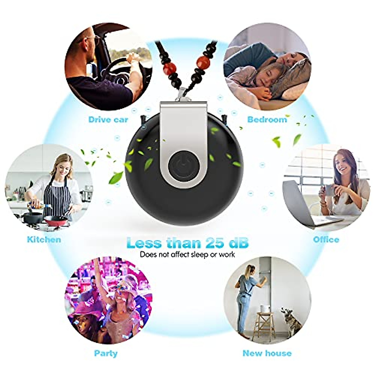 Personal Small Air Purifiers-Portable Air Purifier Necklace,Wearable Air Purifier Necklace,suitable for adults,children and holiday gifts