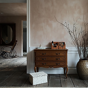 GRANNY SAYS Wicker Storage Baskets, Waterproof Wicker Basket with Handles, Trapezoid Woven Storage Bins for Organizing, Decorative Wicker Basket, Brown, 2-Pack