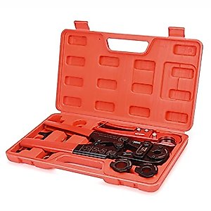 iCrimp PEX Crimping Tool Kit for 3/8 inch, 1/2 inch, 3/4 inch, 1 inch Pex Copper Crimp Rings, c/w PEX Cutter,Go-no-go Gauge, Meets ASTM F1807 Standard
