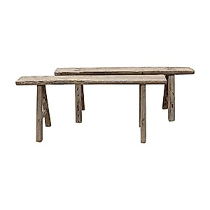 Artissance Vintage Noodle, Weathered Natural Wood Finish (Size & Color Vary) Indoor Bench