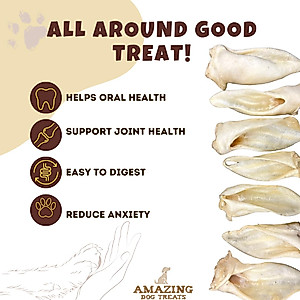 Amazing Dog Treats - Lamb Ears (15 Pcs/Pack) - Natural Dog Chews -Rawhide Alternative - Premium Choice Cut Lamb Ear Dog Bones - Excellent Dog and Puppy Chews - Grain Free Treats for Dog