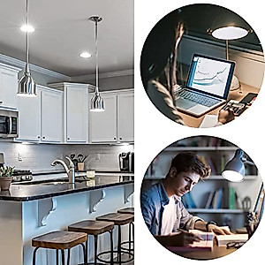 Jensense LED Bulb Edison Light Bulbs Dimmable Daylight 5000K E26 4W 40 Watt Equivalent Clear Glass for Pendant Light, Chandelier, Floor Lamp Replace, 4 Pack