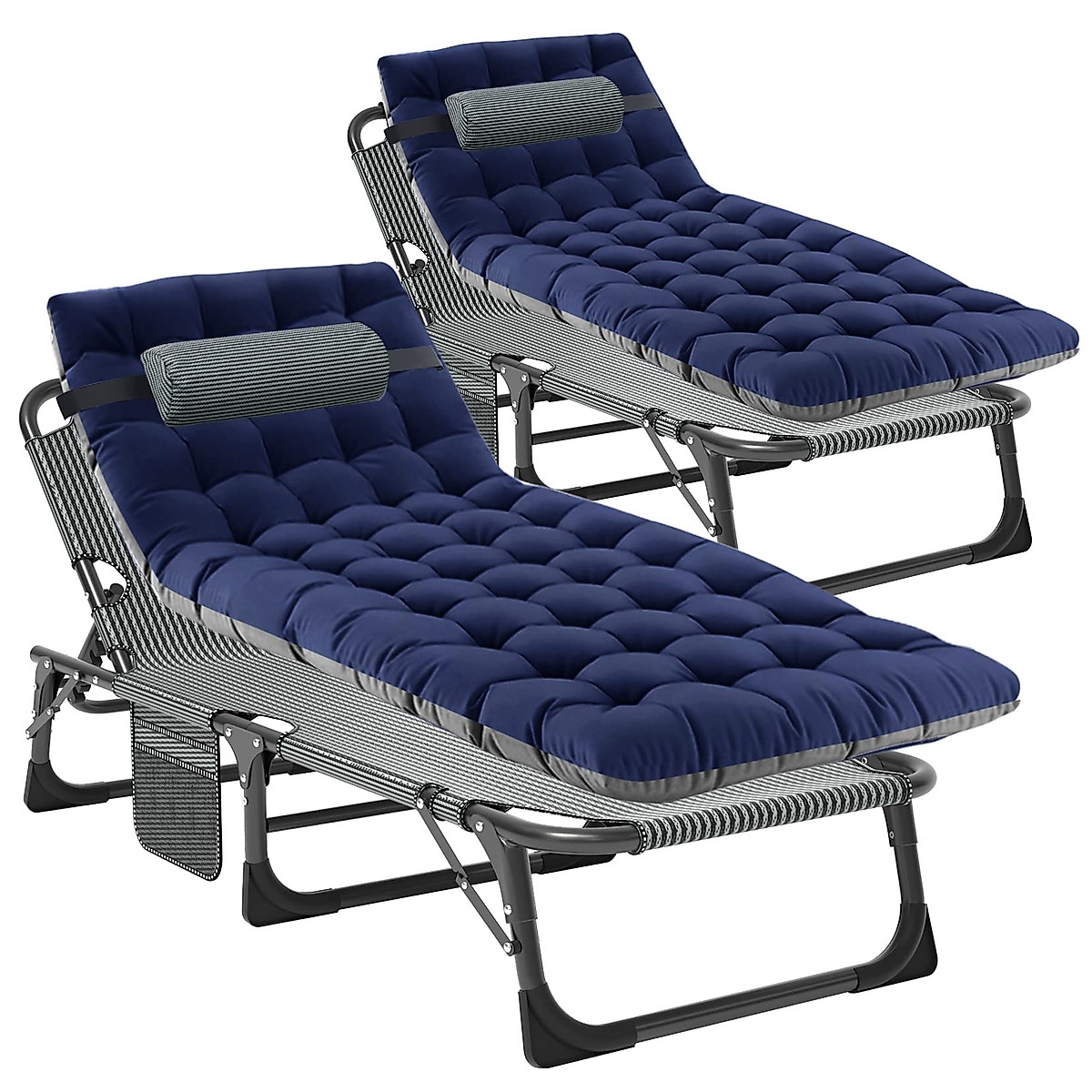 NAIZEA Folding Lounge Chairs Reclining Chair Folding Cot, Portable Outdoor Folding Chaise Lounge Chair for Sun Tanning, Perfect for Pool Beach Patio Sunbathing