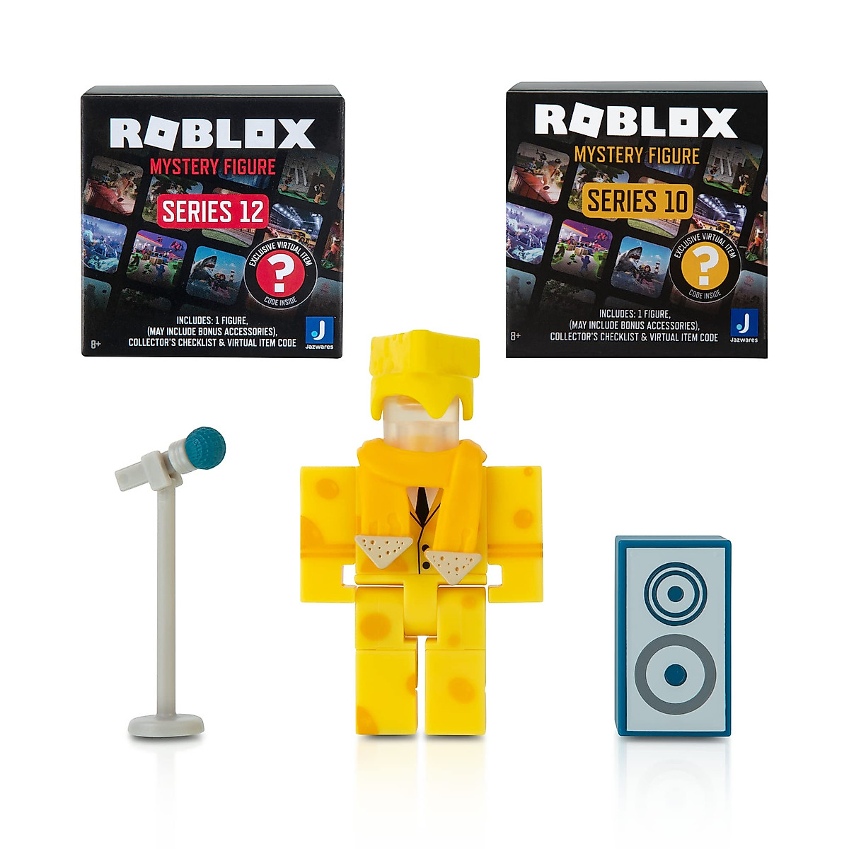 Roblox Action Collection - Funky Friday: Funky Cheese + Two Mystery Figure Bundle [Includes 3 Exclusive Virtual Items]