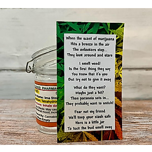 Funny Airtight Odor proof Glass Stash Jar With Lid Gift For Hiding