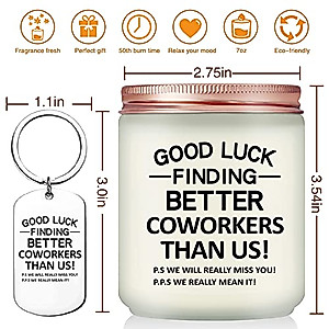 Volufia Going Away Gift for Coworker - Coworker Leaving Gifts for Women - Goodbye, Farewell, New Job Promotion, Good Luck Gift for Colleagues, Boss, Women, Men, Friends - Lavender Scented Candles