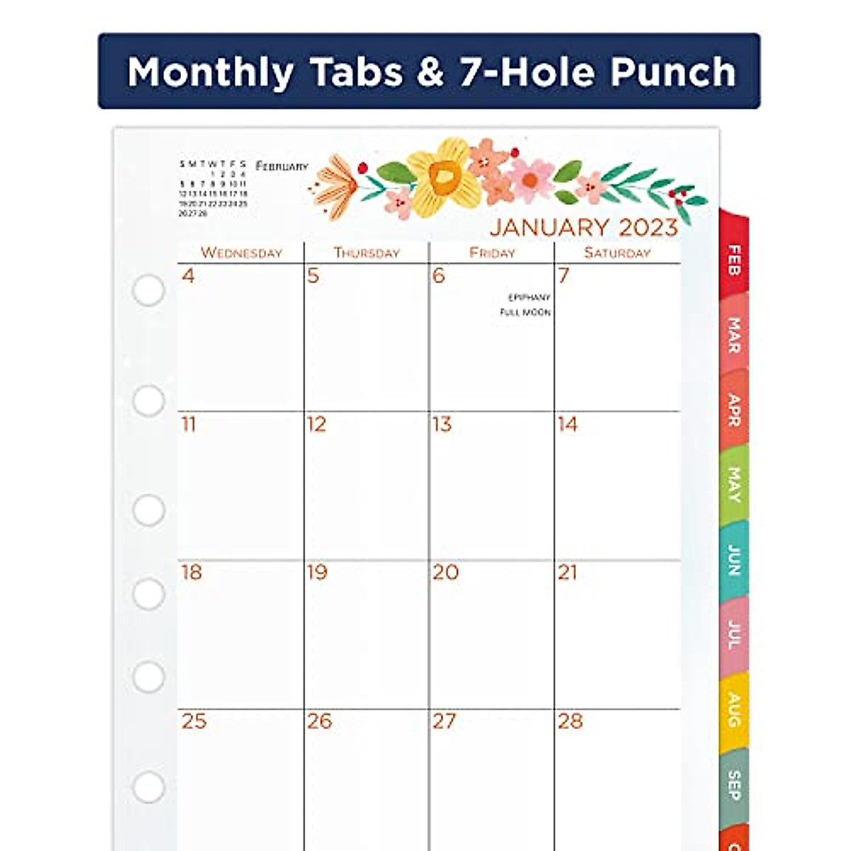 AT-A-GLANCE 2023 Daily & Monthly Planner Refill, 5-1/2" x 8-1/2", Size 4, Desk Size, Kathy Davis (KD81-225)