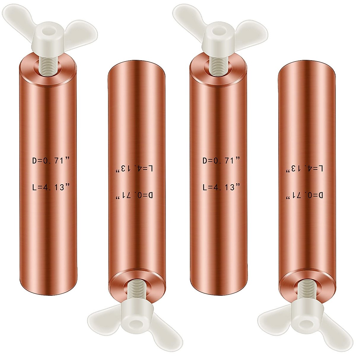 Solar Copper Anode Copper Replacement L=4.13" D=0.71" for Solar Pool Ionizer Chlorine Cost Save for Reduce Irritations Cleans and Clears Your Pool (4)