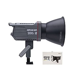 amaran 200x S 200W Bi-Color LED Video Light, 2700-6500k CRI95+, TLCI98+ Bluetooth App Control 9 Built-in Lighting Effects DC/AC Power Supply Bowens Mount Silent Fan (amaran 200xS)