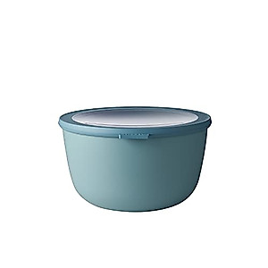 MEPAL, Cirqula Multi Food Storage and Serving Bowl with Lid, Food Prep Container, Nordic Green, 3.2 Quarts (3 Liters, 101 ounces), 1 Count