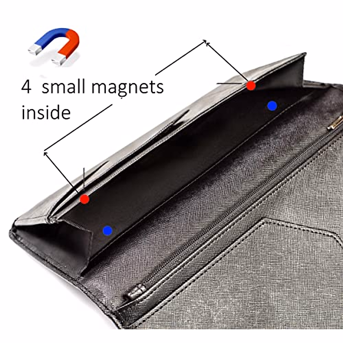 Server Book with Zipper Pocket and Magnetic Closure Server Booklet Waitress Book Serving Book with Money Pocket Waitstaff Organizer Fit Server Apron Waiter Book Wallet High Volume Pocket