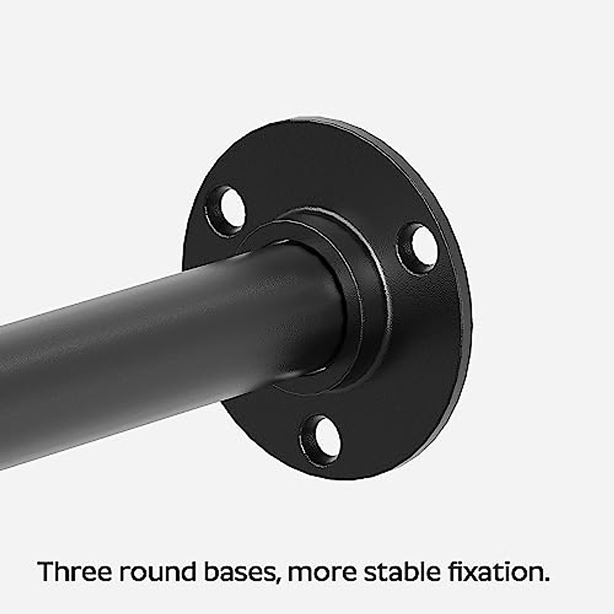 YATINEY Pipe Clothes Rack, 65.2in Wall Mounted Industrial Clothing Rack, Heavy Duty Detachable Garment Rack, Closet Hanging Clothes Rod, Multi-Purpose Hanging Rod for Bedroom, Black FS13L2BB