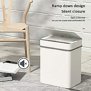 WPYYI 12L Smart Trash Can Induction Type Household Children's Living Room with Lid High-end Simple Retro Toilet Electric Waste