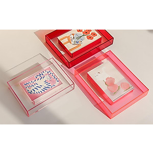 4 * 6 Picture Frame- Transparent Colorful Acrylic Picture Frame, Can Be Used For Art Photo Display, Wall Decoration, Children's Painting Display, Mutual Gifts and so on (Red)