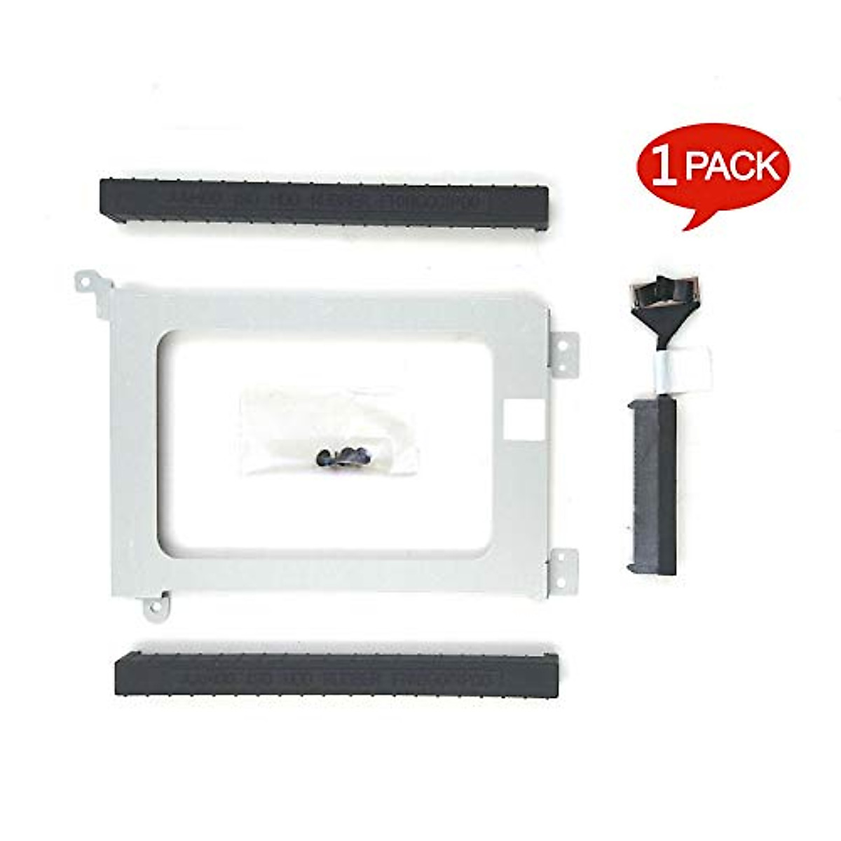 Bfenown HDD Hard Disk Drive Bracket Caddy 3FDY3 with Grommet Rubber Rail 3XYT5 and HDD Connector Cable XDYGX for Dell XPS 15 9550 9570 9650 7590 9560 Precision 5510 5520 5530 5540 (4 Screws Included)