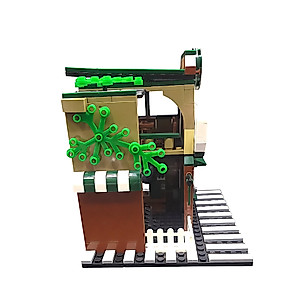 General Jim's Modular City Building Blocks Coffee Shop Set – 283 Pieces | 2-Story Café Playset | Compatible with Major Brick Brands | Coffeemaker, Restaurant Seating, Menu Board & Walk-Up Window
