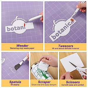 CAREGY Craft Vinyl Weeding Tools Set, Precision Craft Vinyl Tools Kit, Weeding Kits for Cricut/Silhouette/Siser/Oracal 631 651 751 Vinyl