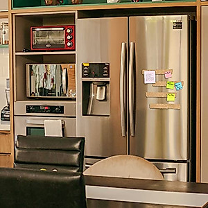 Felt Pin Board Bar Strips Bulletin Board Tiles for Wall Damage-Free with 40 Push Pins Memo Notice Boards as Classroom Office Decor, 4 Pack