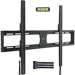 Pipishell Low Profile Fixed TV Wall Mount Bracket Ultra Slim for Most 42-90 Inch LCD OLED QLED 4K Plasma Flat Curved Screen TVs up to132lbs Max VESA 800x600mm, Fits 16", 18", 24" Wood Studs