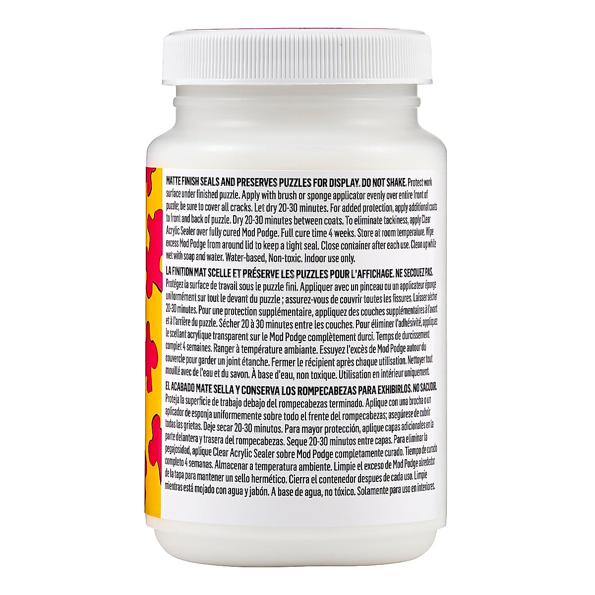 Mod Podge Puzzle Saver, Premium Matte All-in-One Glue, Sealer, and Finish, 8 fl oz, CS27589, Clear