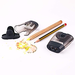 Eagle Manual Pencil Sharpener, 2 Holes, for Standard and Jumbo Color Pencils, 24×51×63 MM, Perfect for Kids, Pack of 2