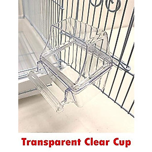 2 Color, Large Canary Parakeet Cockatiel Lovebird Finch Roof Top Bird Cage with Stand -18"x14"x60" (White)