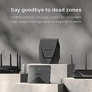 Synology WRX560 - Dual-Band Wi-Fi 6 Router, 2.5Gbps Ethernet, VLAN segmentation, Multiple SSIDs, parental controls, Threat Prevention, VPN (US Version)