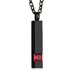 RIMZVIUX Vertical Bar Zircon Cremation Jewelry for Ashes Men Women Urn Necklace for Ashes Mom Dad Grandpa Grandma …