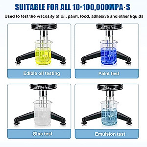 BAOSHISHAN Rotary Viscometer Viscosity Tester 10-100,000mPa·s Fluidimeter Meter Newton Liquid Viscometer (NDJ-1)