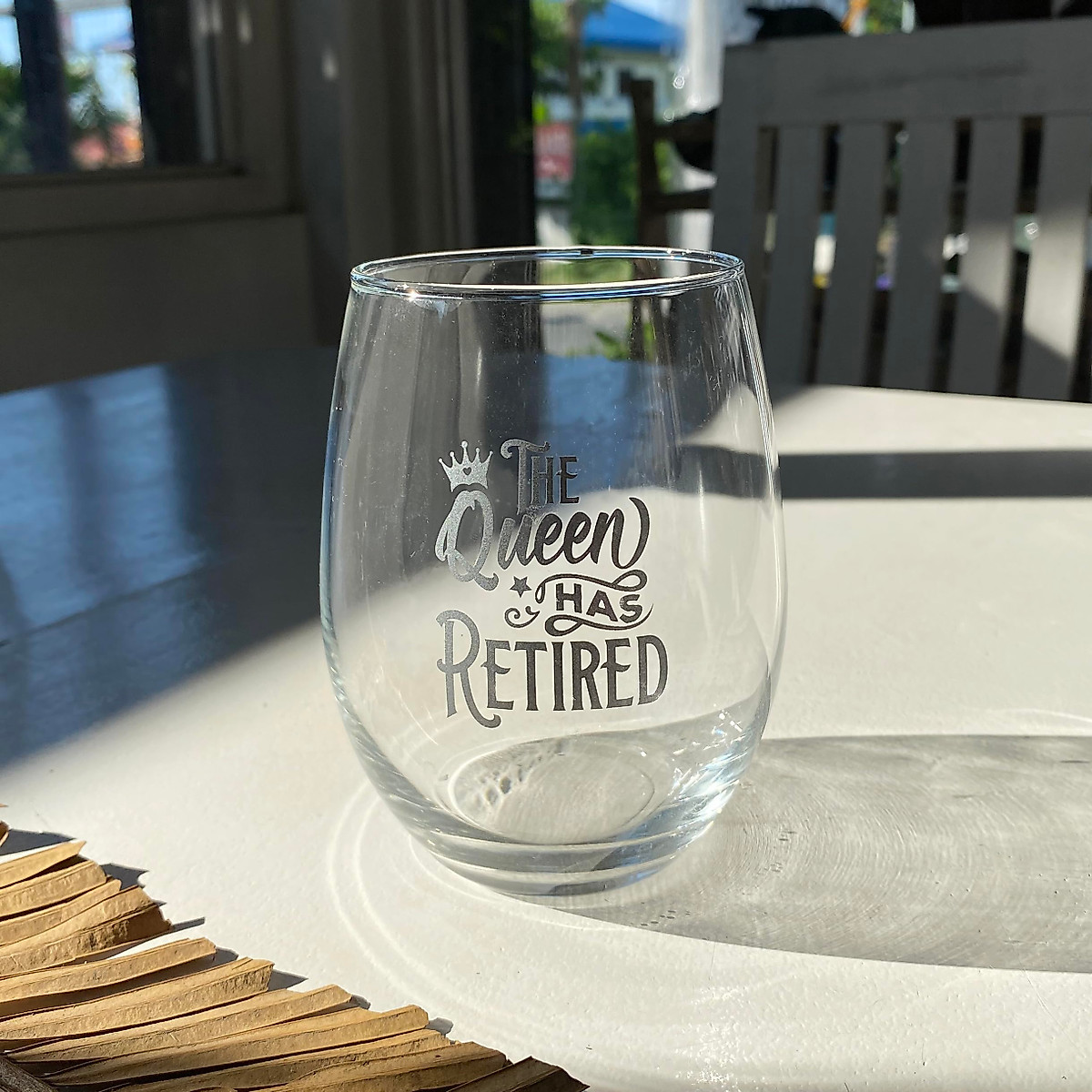 Bad Bananas Retirement Gifts for Women 2024 - The Queen Has Retired 21 Oz Stemless Wine Glass