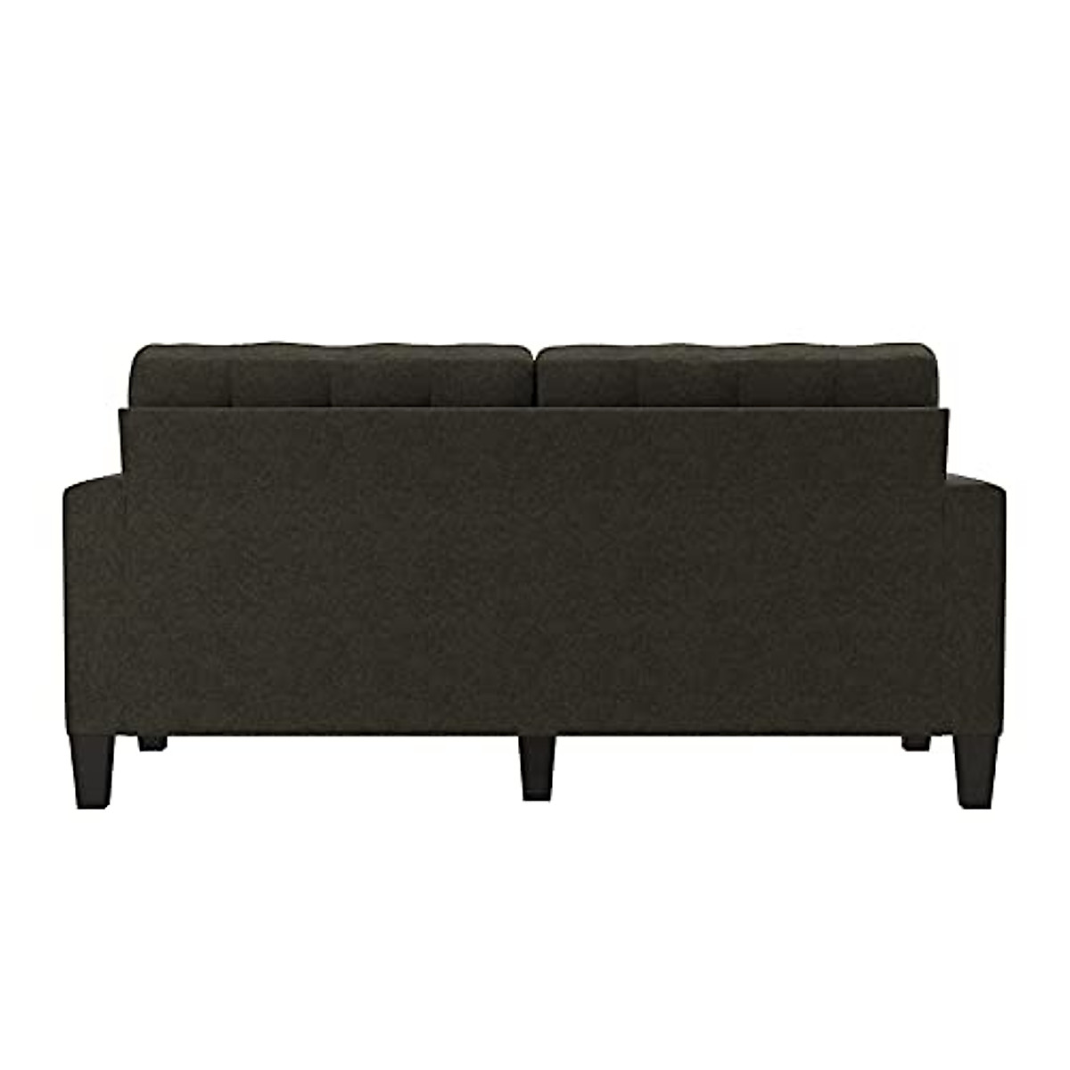 DHP Emily Upholstered Sofa Couch Living Room Furniture, Grey