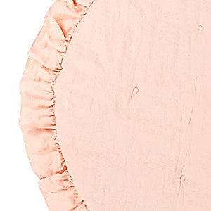 Lush Decor Baby Round Ruffle Play Mat Single 36" Diameter, Blush