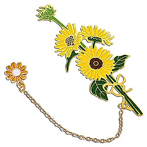 Bookmarks for Women Metal Bookmarks,Cute Bookmarks for Women, Sunflower Bookmark, Bookmarks for Book Lovers, Unique Bookmarks for Student Teacher, Flower Book Markers for Women Girls