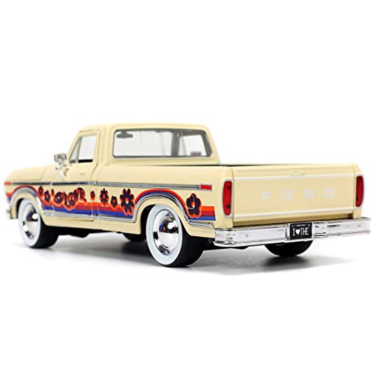 New Jada Compatible with 1979 Ford F-150 Pickup Truck Cream I Love 70's 1/24 Diecast Model Car by Jada 31609