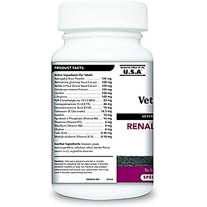 VETRISCIENCE Renal Essentials Kidney Health and Function Support for Dogs, 60 Chewable Tablets - Easy to Give, Supports Kidney and Liver Function in Dogs