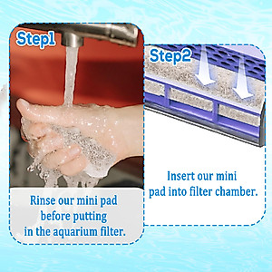 TOYMIS 12 PCS Ammonia Reducer Specialty Filter Pads for Aqueon Quietflow LED Pro Model 10, High-Density Sponge Fish Tank Filter Cartridges for Aquarium Water Filtration