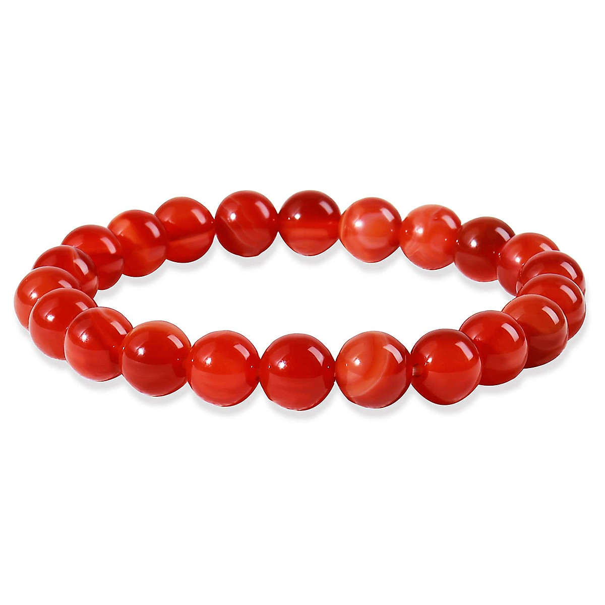 YANCHUN Carnelian Necklace Bracelet Set Red Jewelry for Women Healing Crystal Necklace Beaded Bracelets Lucky Red Jewelry Gifts