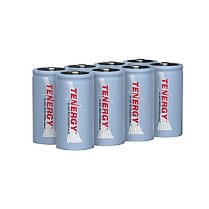 Tenergy C Size Battery 1.2V 5000mAh High Capacity NiMH Rechargeable Battery for LED Flashlights Kids Toy and More (8 pcs)