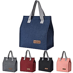 HexinYigjly Lunch Bag Insulated, Lunch Box Bag, Reusable Lunch Tote Bag, Lunch Box Container Bag Insulated for Women, Men, Work, Office, Travel - Blue