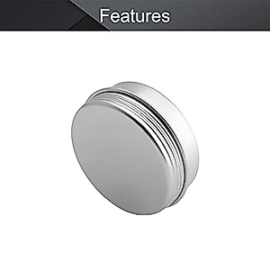 Othmro 6pcs 0.7oz Metal Round Tins Aluminum Tin Cans Containers with Screw Lid, 50 * 20mm(DxH) Silver tin cans for Salve, Spices, Lip Balm, Tea or Candies 20ml