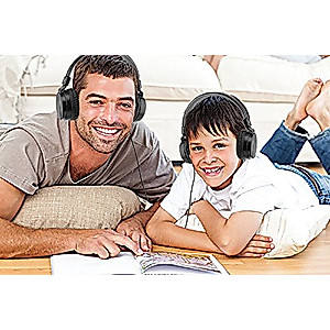 MONODEAL Active Noise Cancelling Headphones with Microphone/Controller, Lightweight Wired Earphones On Ear, Deep Bass Foldable Travel Headset with Carrying Case, 20 Hours Playtime - Black …