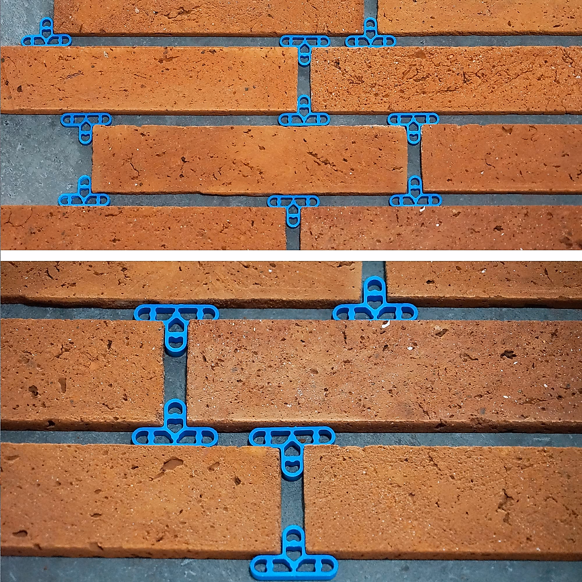 JINYO 10mm 3/8'' 100pcs Bricklaying Spacer Stone Wall Spacer Brick laying Clips White Black Green Blue colorful Brick Wall Spacer Masonry Paving Spacer Mortar Bricklaying Tile Brick Jointing Spacer