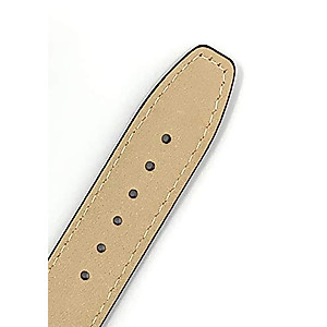 Shoptictoc Quick Release Leather Watch Band for Skagen - Light Brown - Slim Replacement Watch Strap for Skagen Smart Watch Bands and Classic Watches - Gold Buckle - 18mm