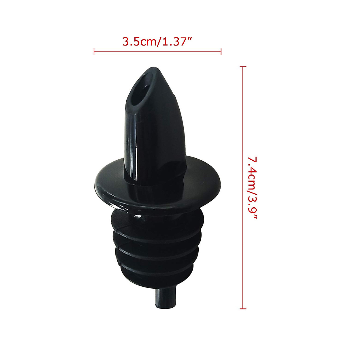 TADAE 20 Pack Liquor Bottle Pourers, Black