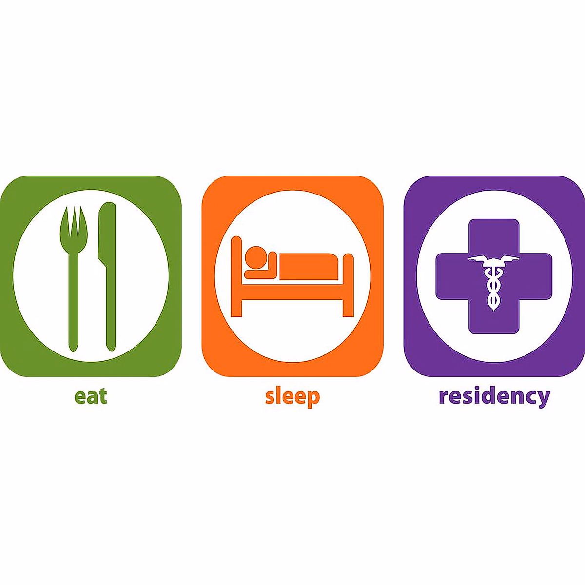 CafePress Eat Sleep Residency Mug Ceramic Coffee Mug, Tea Cup 11 oz