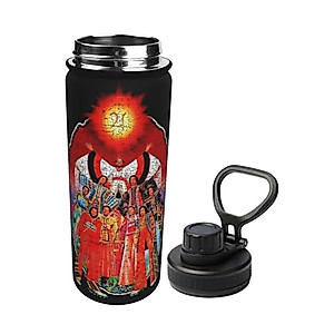 HIKTIEK Earth Wind Musics Fire Stainless Steel Insulated Tumbler Sports Water Bottle Hot and Cold Travel Cup 18oz