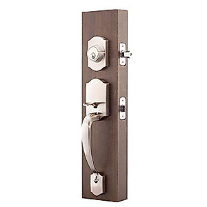 Copper Creek HZ2610XBK-SS Heritage Front Entrance Handleset in Satin Stainless with Ball Knob Interior