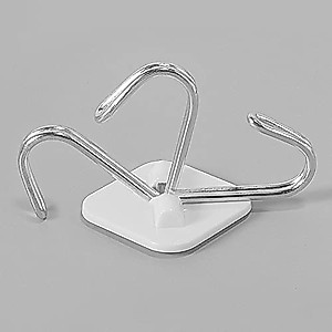 kiskick 12Pcs Wall Hooks Self-Adhesive Clothes Tableware Towel Organizer Hooks for Home Bathroom Kitchen C