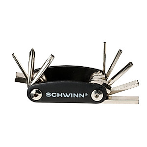 Schwinn 9 in 1 Multi-Purpose Tool Kit for Bikes, Compact and Convenient Design, Hex Wrenches, Phillips Screwdriver, and T25 Torx wrench